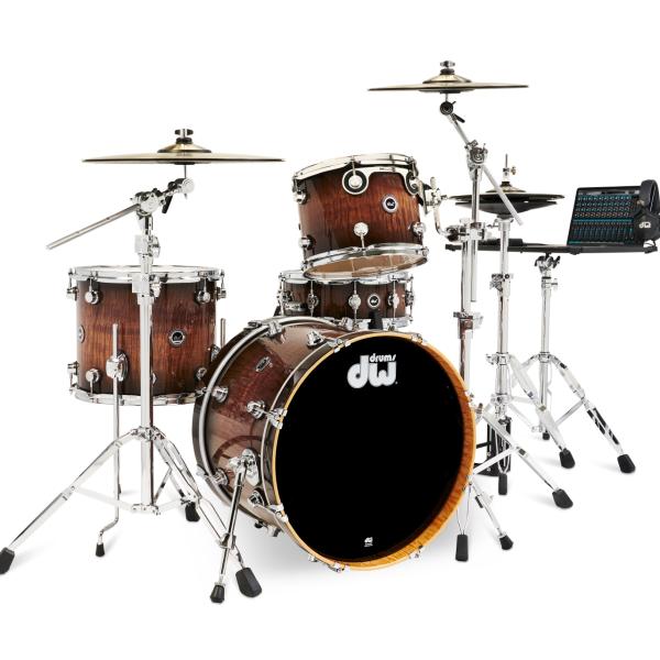 DW ( ディーダブル ) DWe 4-Piece Complete Bundle Kit Candy Black Burst over ...